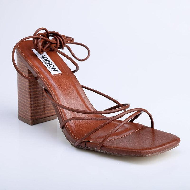 Madison Ailo Strappy Block Heel - Chocolate – Madison Heart of New York