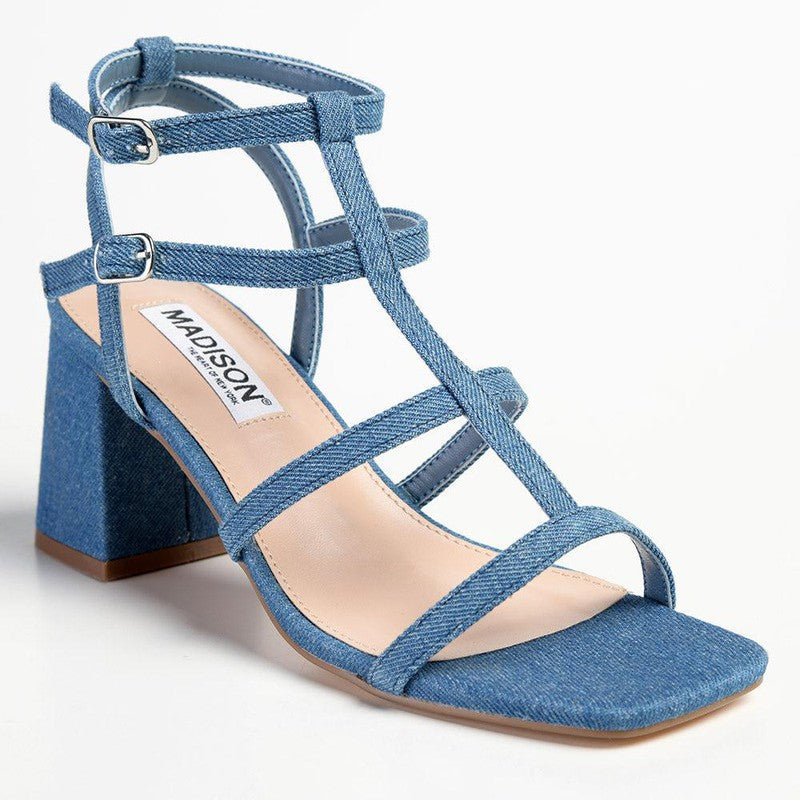 Madison Genesis Block Heel Sandal - Dark Blue – Madison Heart of New York