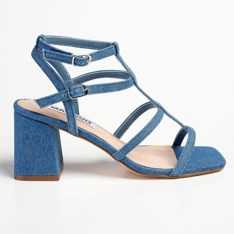 Madison Genesis Block Heel Sandal - Dark Blue – Madison Heart of New York