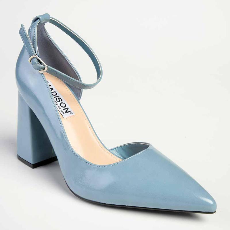 Madison India Block Heel - Blue – Madison Heart of New York
