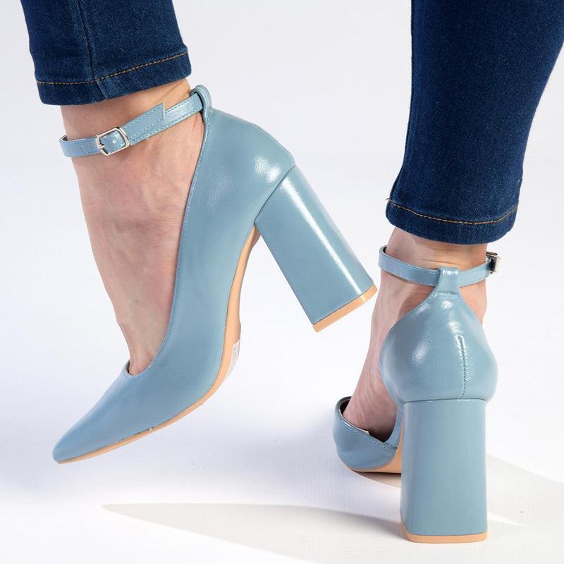 Madison India Block Heel - Blue – Madison Heart of New York