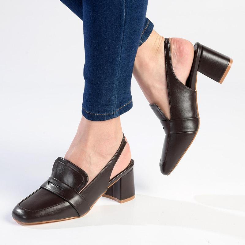 Madison Ivory Block Heel - Chocolate – Madison Heart of New York