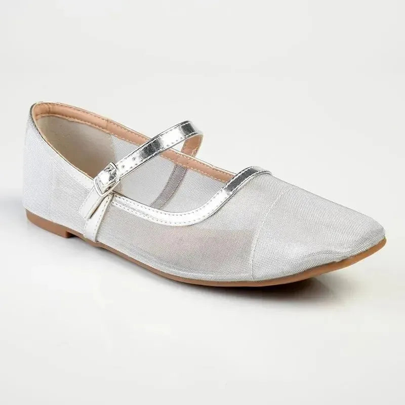 Madison Jackie Mesh Pump - Silver – Madison Heart of New York