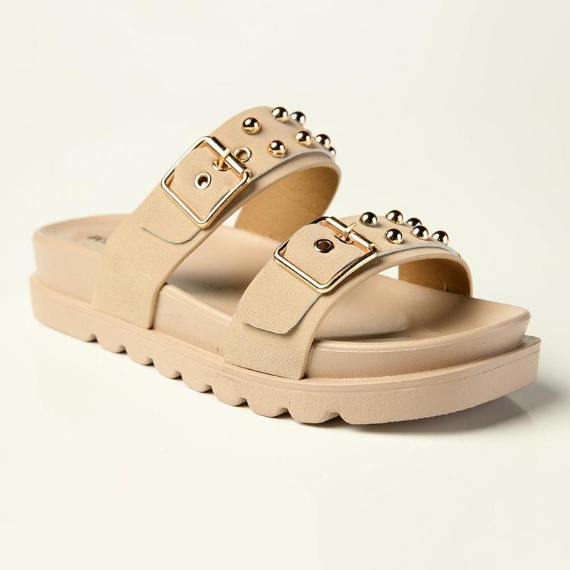 Madison Jeth Push In Sandal With Studs - Dark Nude – Madison Heart of ...